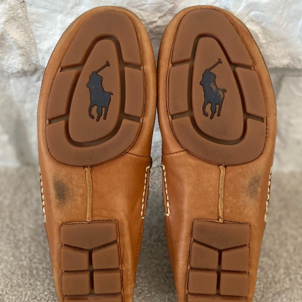 Polo Ralph Lauren Roland Tan Leather Slip-On Men’s Si… - Gem